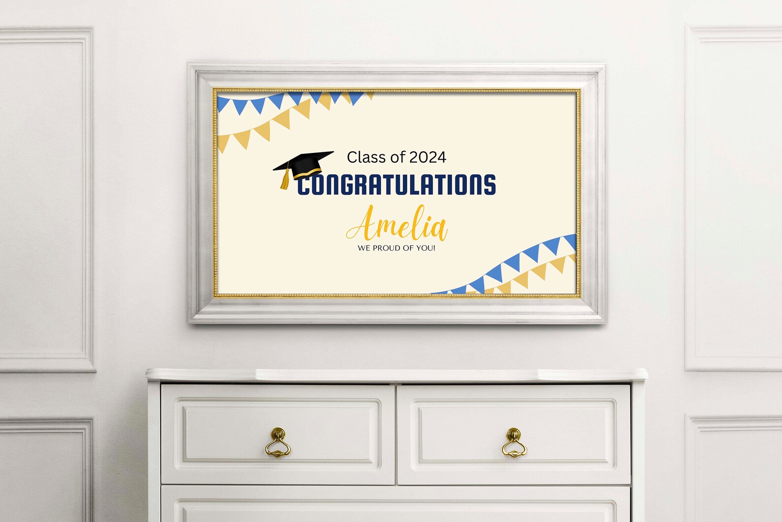 Custom Graduation TV Art, Congratulations Frame Tv Art, Class of 2024 ...