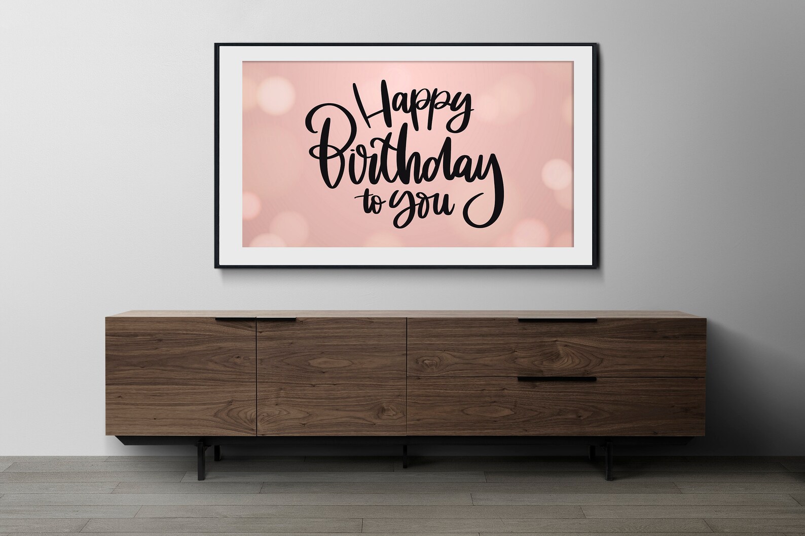 Samsung Frame Tv Happy Birthday Pink, Smart Tv Happy Birthday Art ...