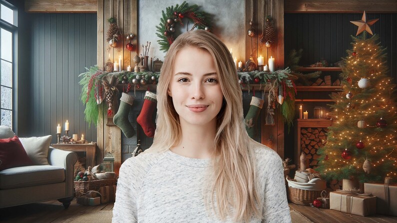 Christmas Zoom Background for Meetings, Cozy Winter Teams Background, Holiday Virtual Zoom ...