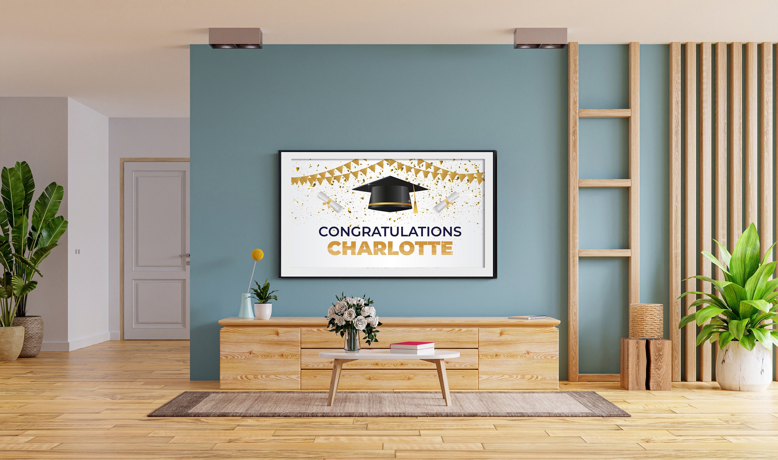 Custom Graduation Samsung Frame Tv Art, Graduation Celebration Party ...
