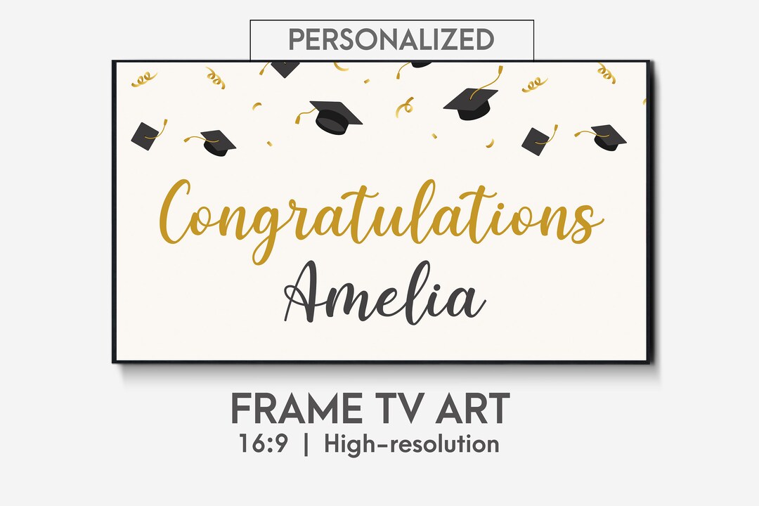 Custom Graduation Samsung Frame Tv Art, Graduation Celebration Party ...