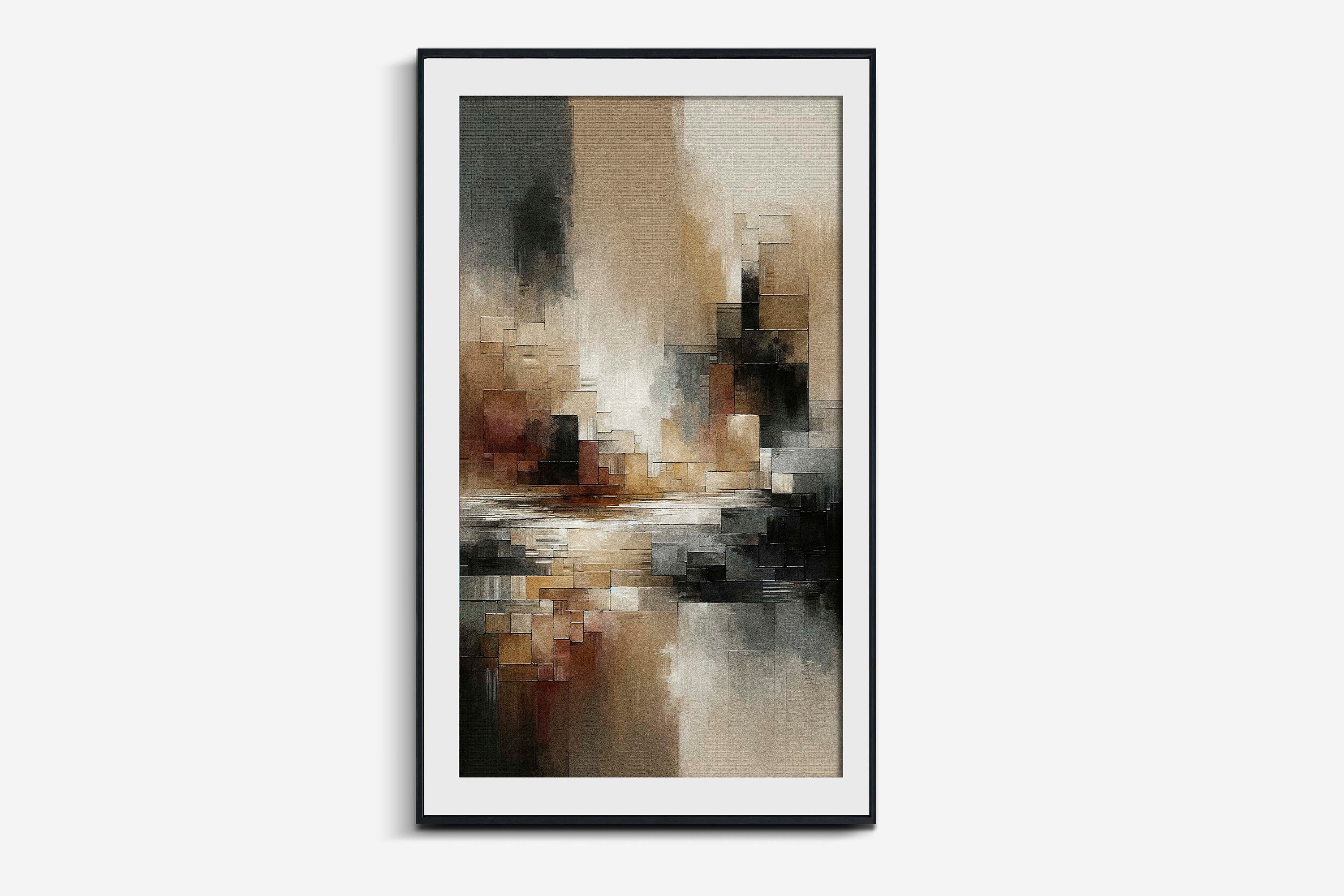 FRAME TV VERTICAL Abstract Art Set of 25, Abstract Modern Frame Tv ...