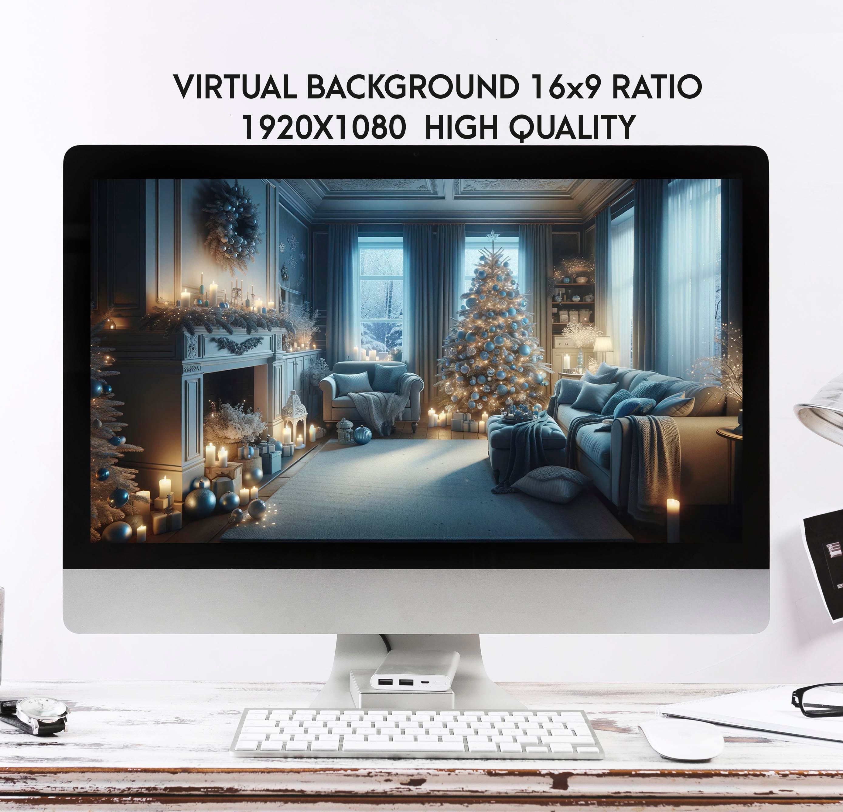 Christmas Zoom Background for Meetings, Cozy Winter Teams Background ...