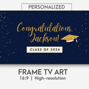 Custom Graduation Samsung Frame Tv Art, Graduation Celebration Party ...