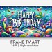 Mermaid Happy Birthday Frame Tv Art, Mermaid Theme Birthday Party Tv ...