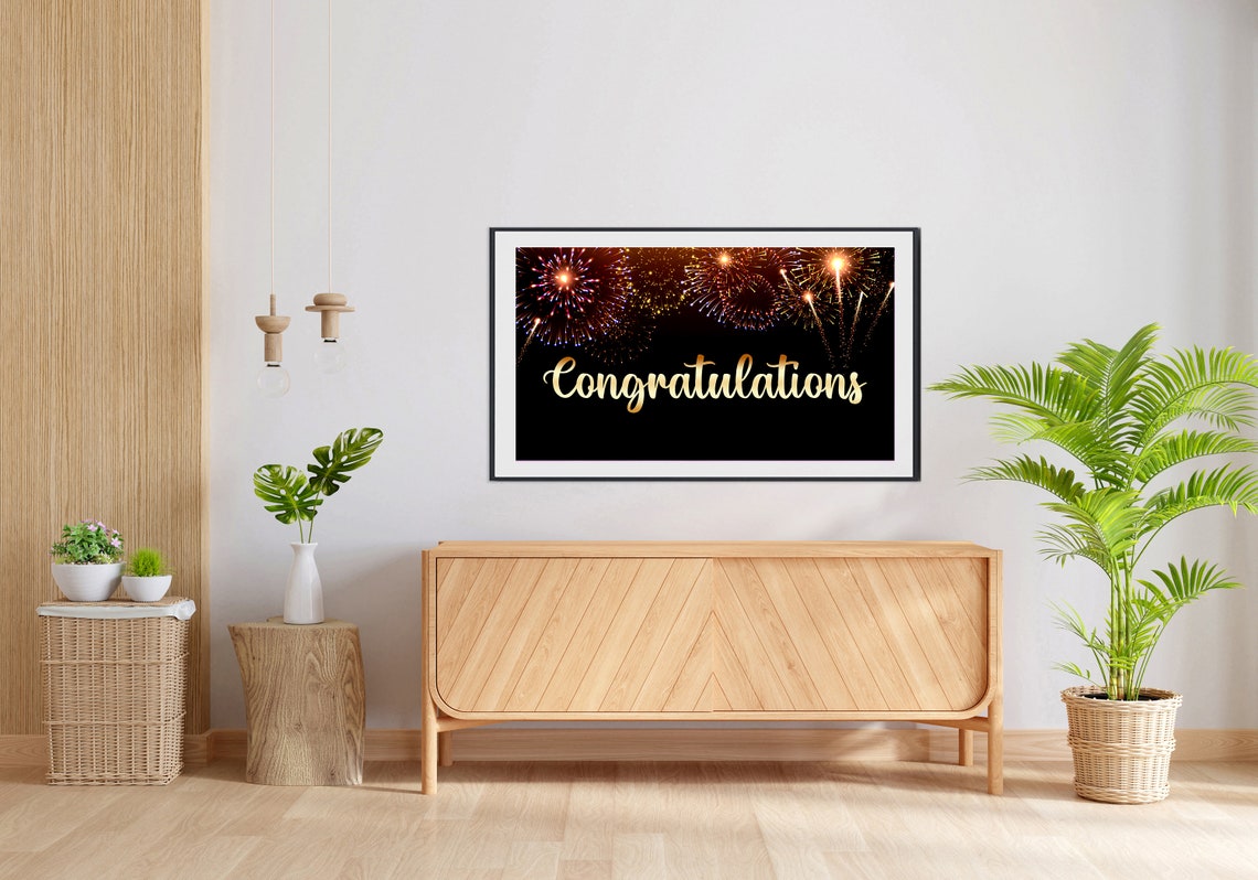 Samsung Frame Tv Congratulations Fireworks, Samsung Art Congrats ...