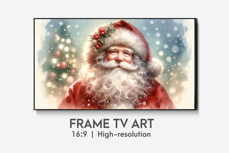 Santa Claus Art for Samsung Frame TV Art 4k Christmas Frame - Etsy