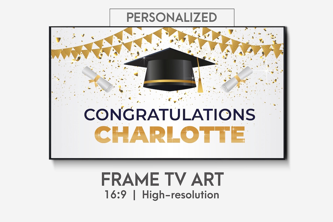 Custom Graduation Samsung Frame Tv Art, Graduation Celebration Party ...
