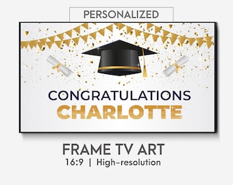 Custom Graduation TV Art, Congratulations Frame Tv Art, Class of 2024 ...