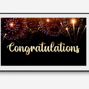 Samsung Frame Tv Congratulations Fireworks, Samsung Art Congrats ...