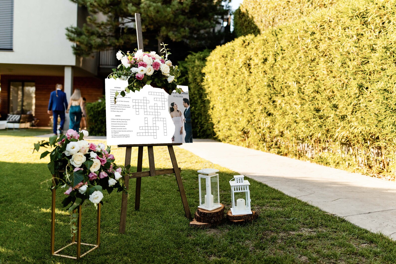 Custom Wedding Crossword Sip and Solve Puzzle, Personalized Giant Sip ...