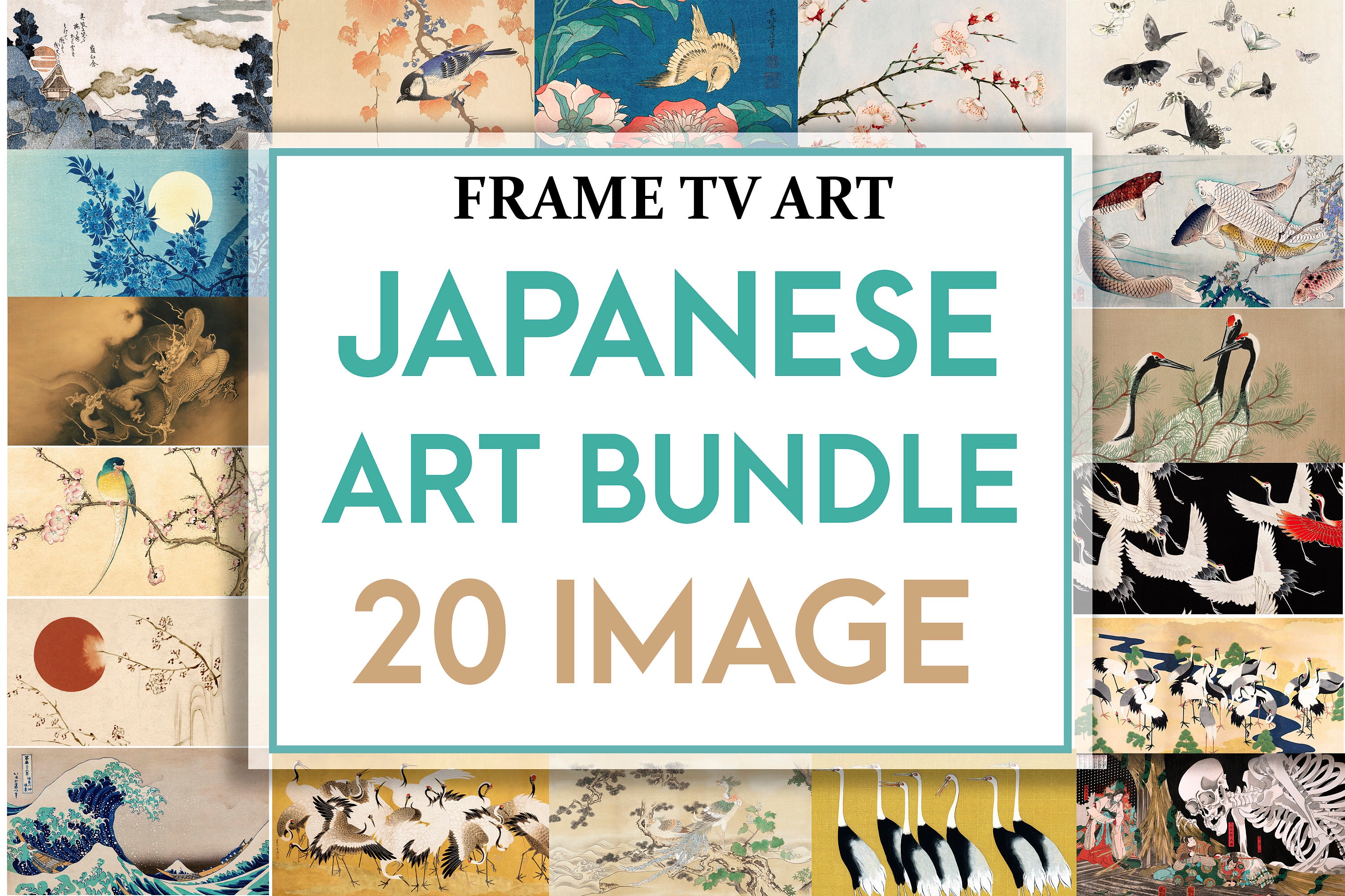 Samsung Frame Tv Japanese Art Bundle, Set of 20 Japanese Art, Vintage ...
