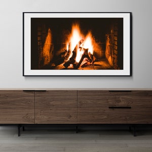 4k Samsung Frame TV Art Fireplace Photo , Cozy Fireplace Digital Tv Art ...