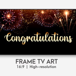 Samsung Frame Tv Congratulations Fireworks, Samsung Art Congrats ...