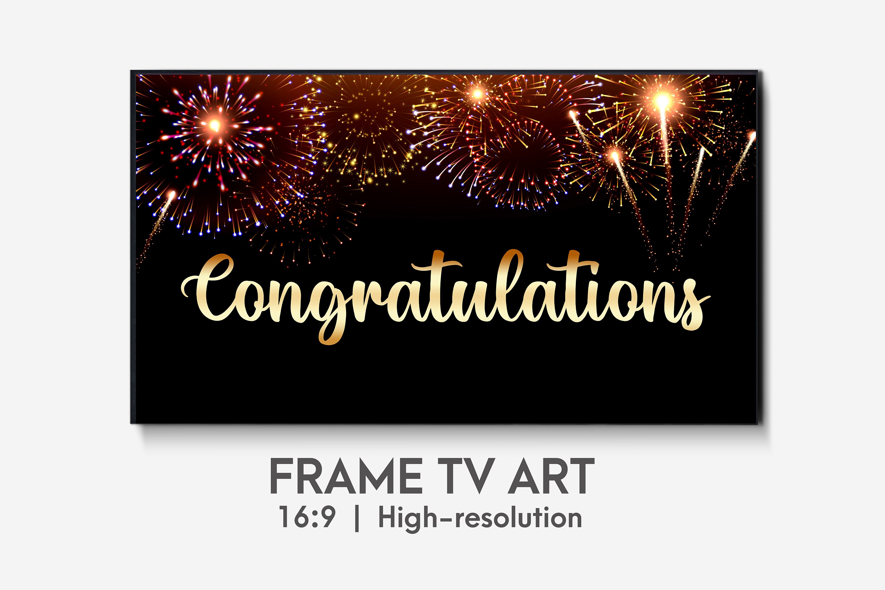 Samsung Frame Tv Congratulations Fireworks, Samsung Art Congrats ...