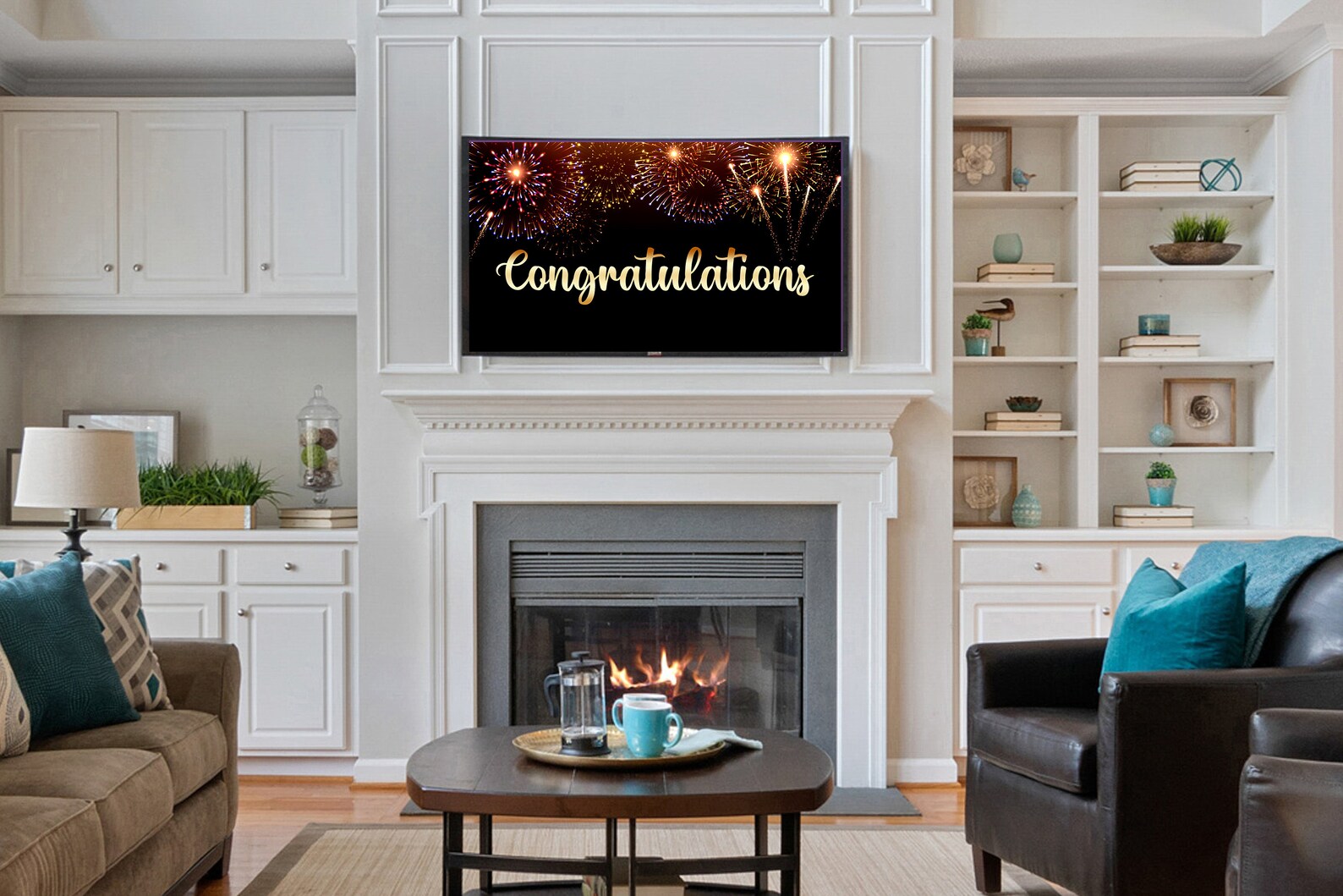 Samsung Frame Tv Congratulations Fireworks, Samsung Art Congrats ...