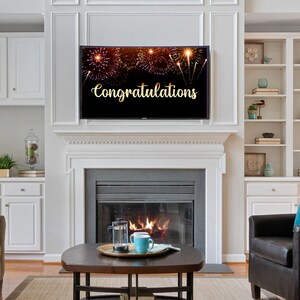 Samsung Frame Tv Congratulations Fireworks, Samsung Art Congrats ...