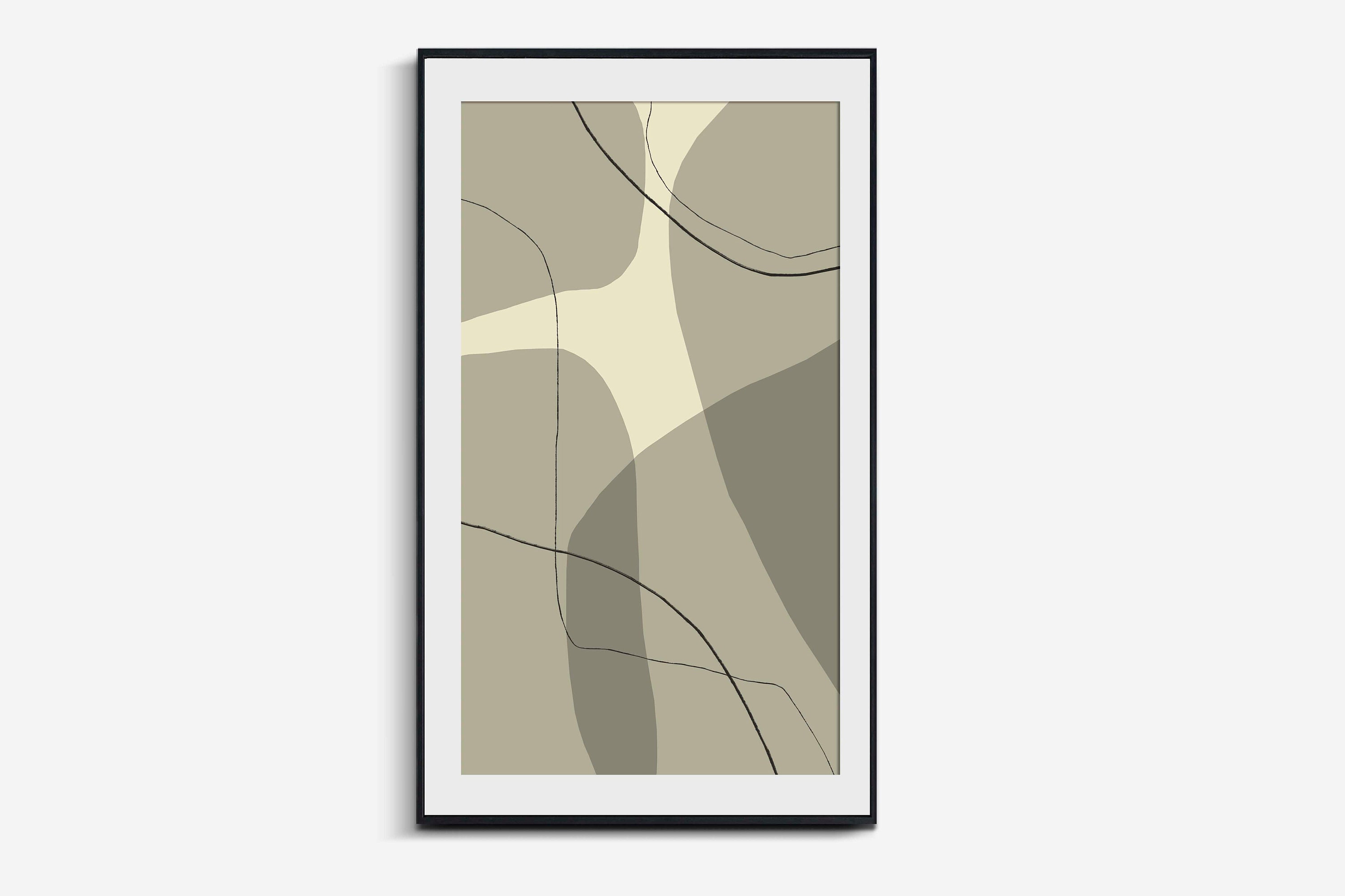 FRAME TV VERTICAL Art Set of 30, Abstract Modern Frame Tv Vertical Art ...