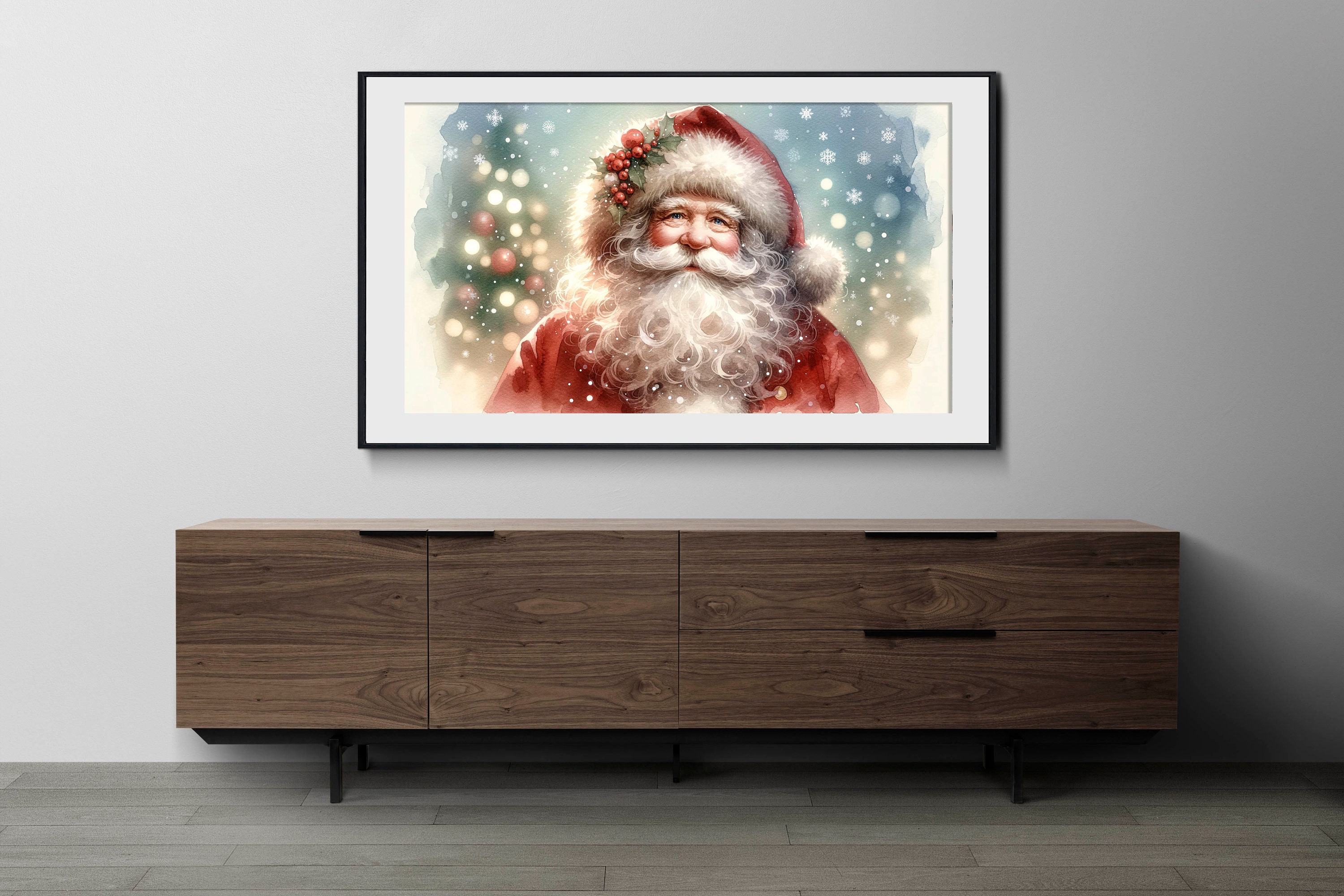 Santa Claus Art for Samsung Frame TV Art 4k Christmas Frame - Etsy