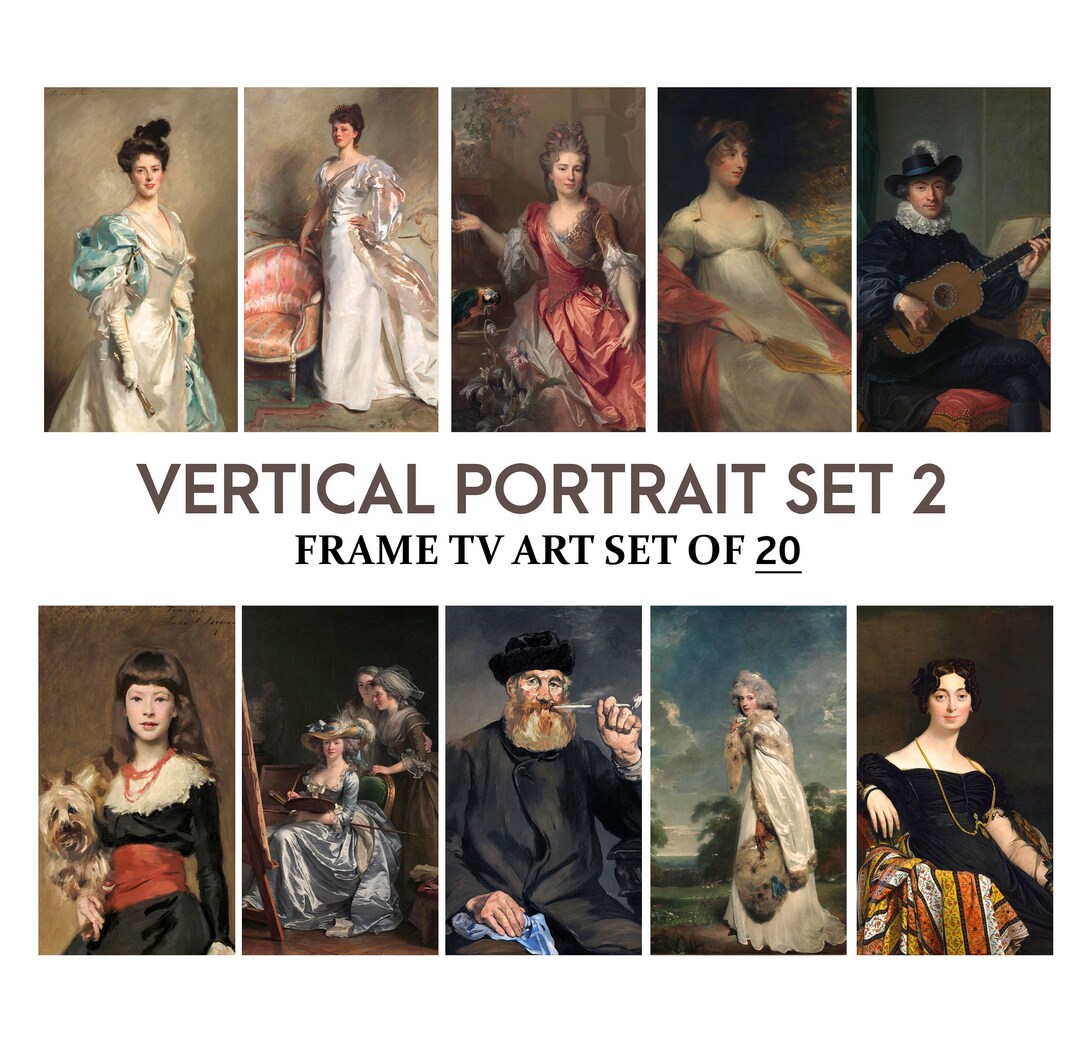 FRAME TV VERTICAL Art Set of 20, Portrait Art Frame Tv Vertical Art ...