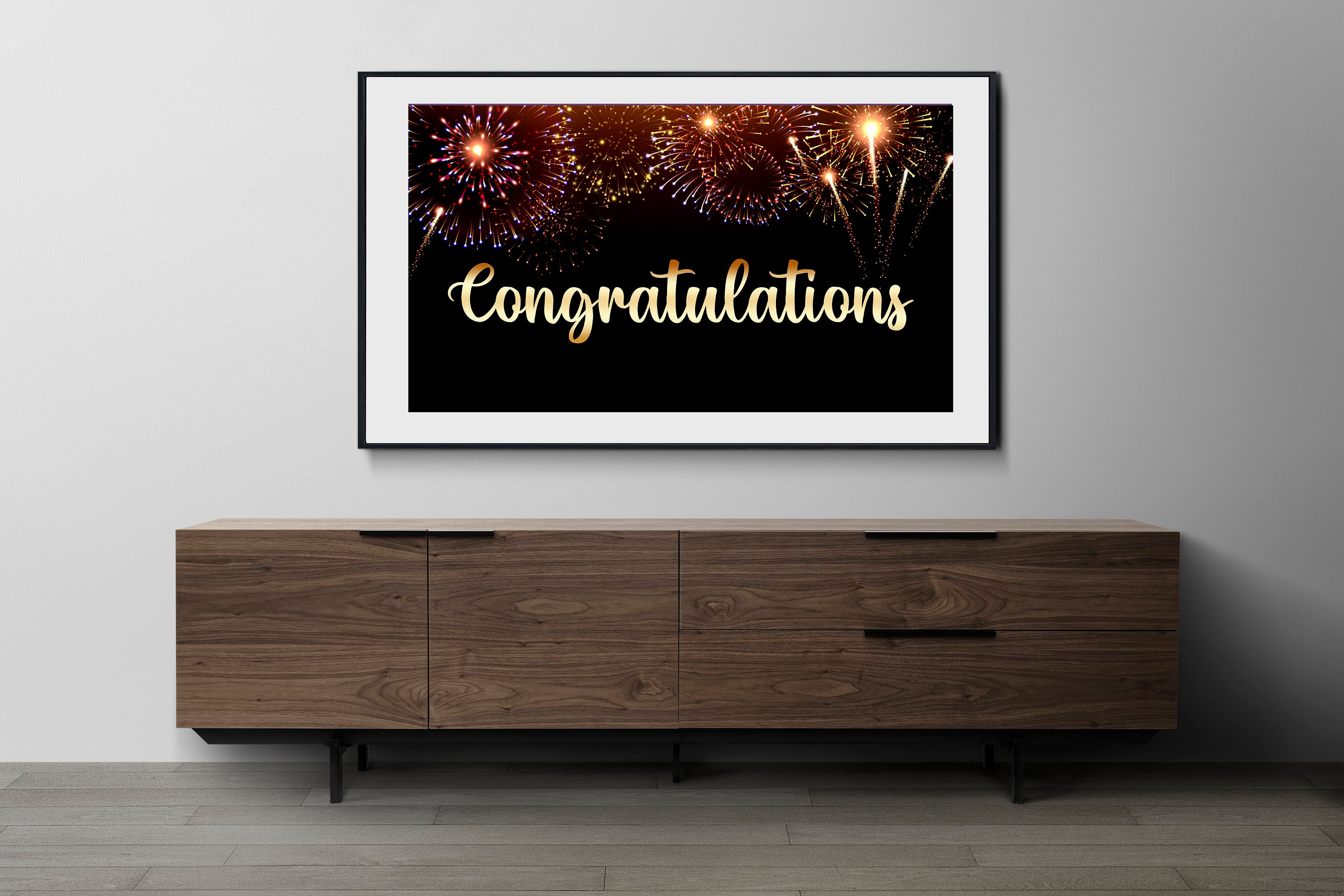 Samsung Frame Tv Congratulations Fireworks, Samsung Art Congrats ...