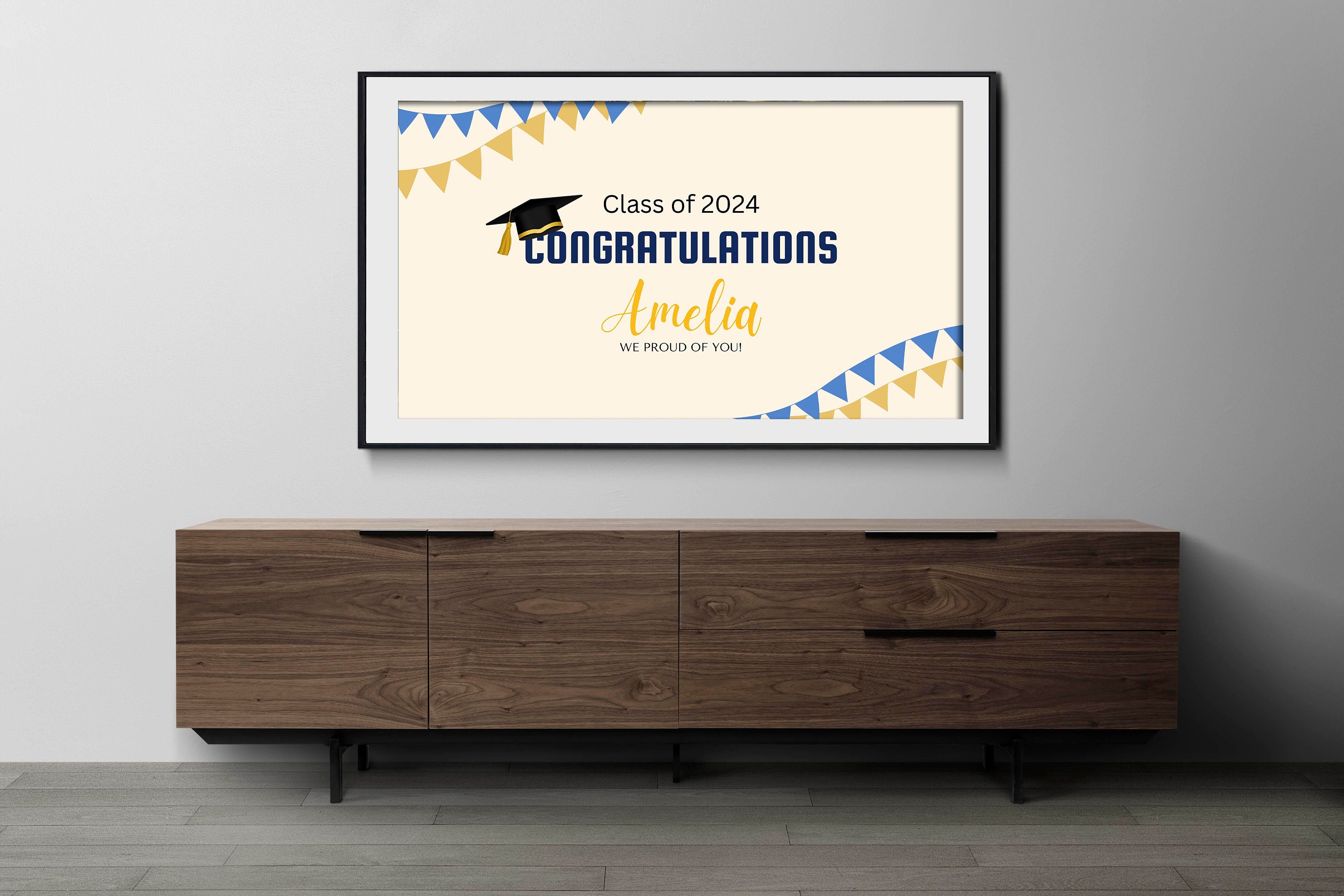 Custom Graduation TV Art, Congratulations Frame Tv Art, Class of 2024 ...