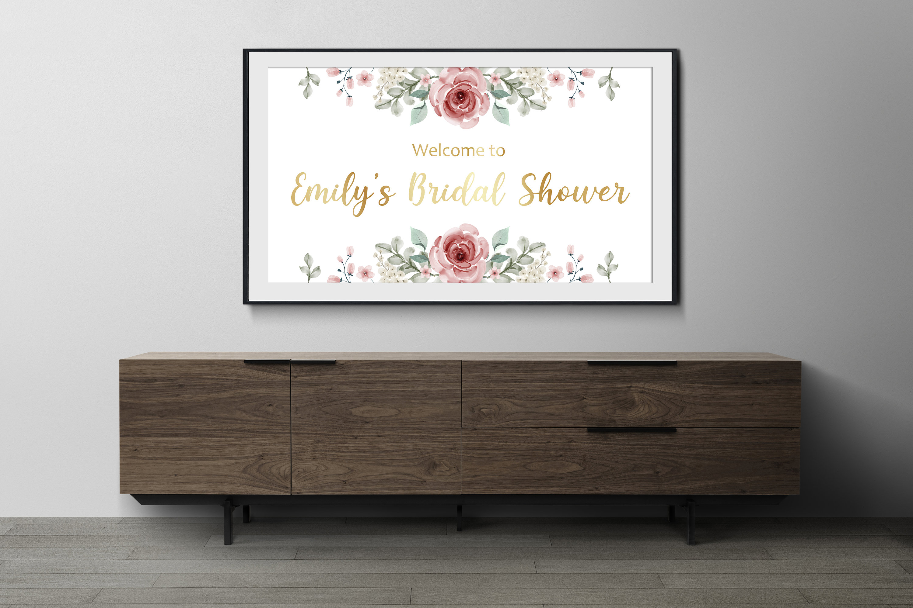 Bridal Shower Tv Art, Samsung Frame Tv Personalized Bridal Shower Art ...