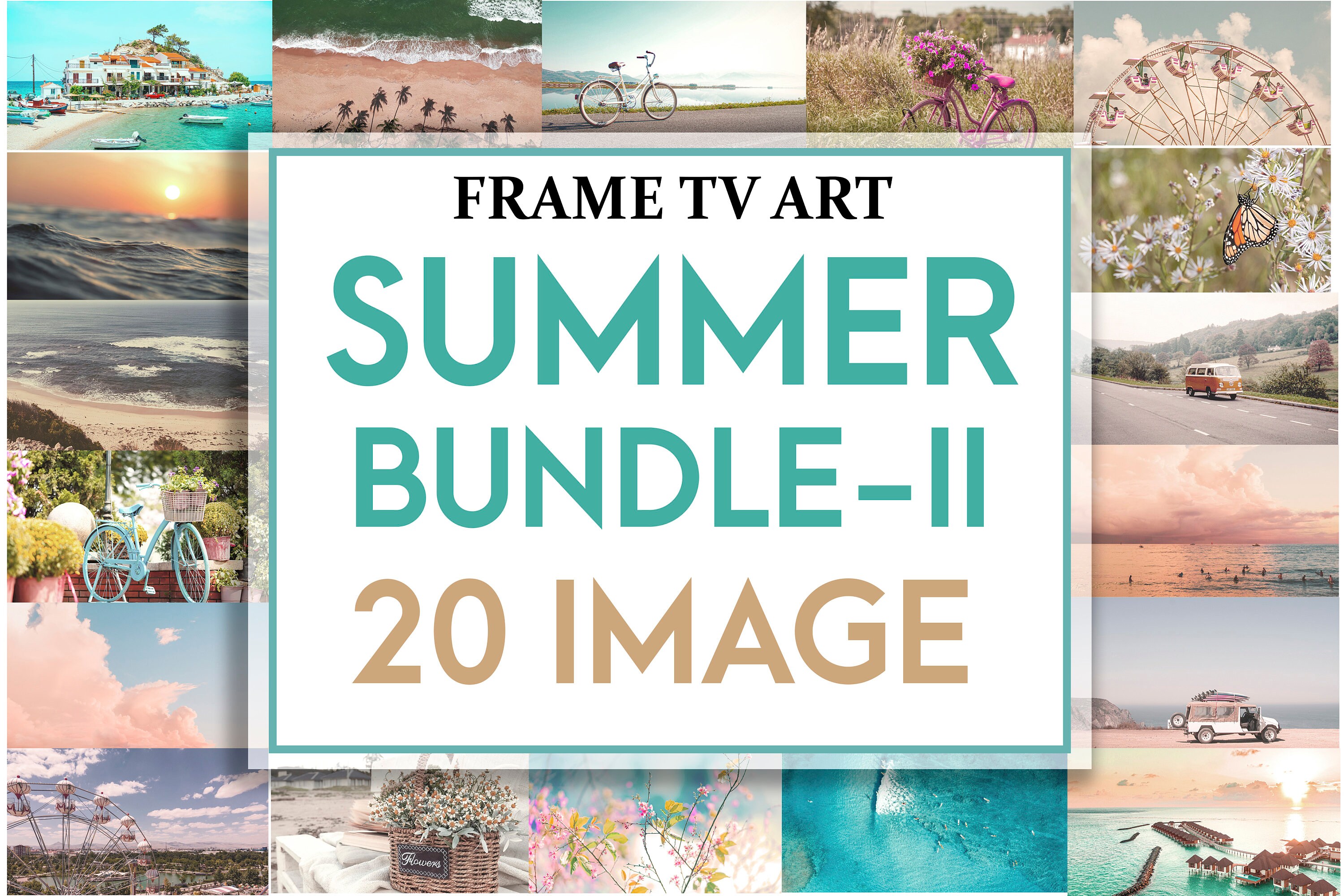 Samsung Frame Tv Summer Bundle Set, Frame Tv Summer Set of 20, Frame Tv ...
