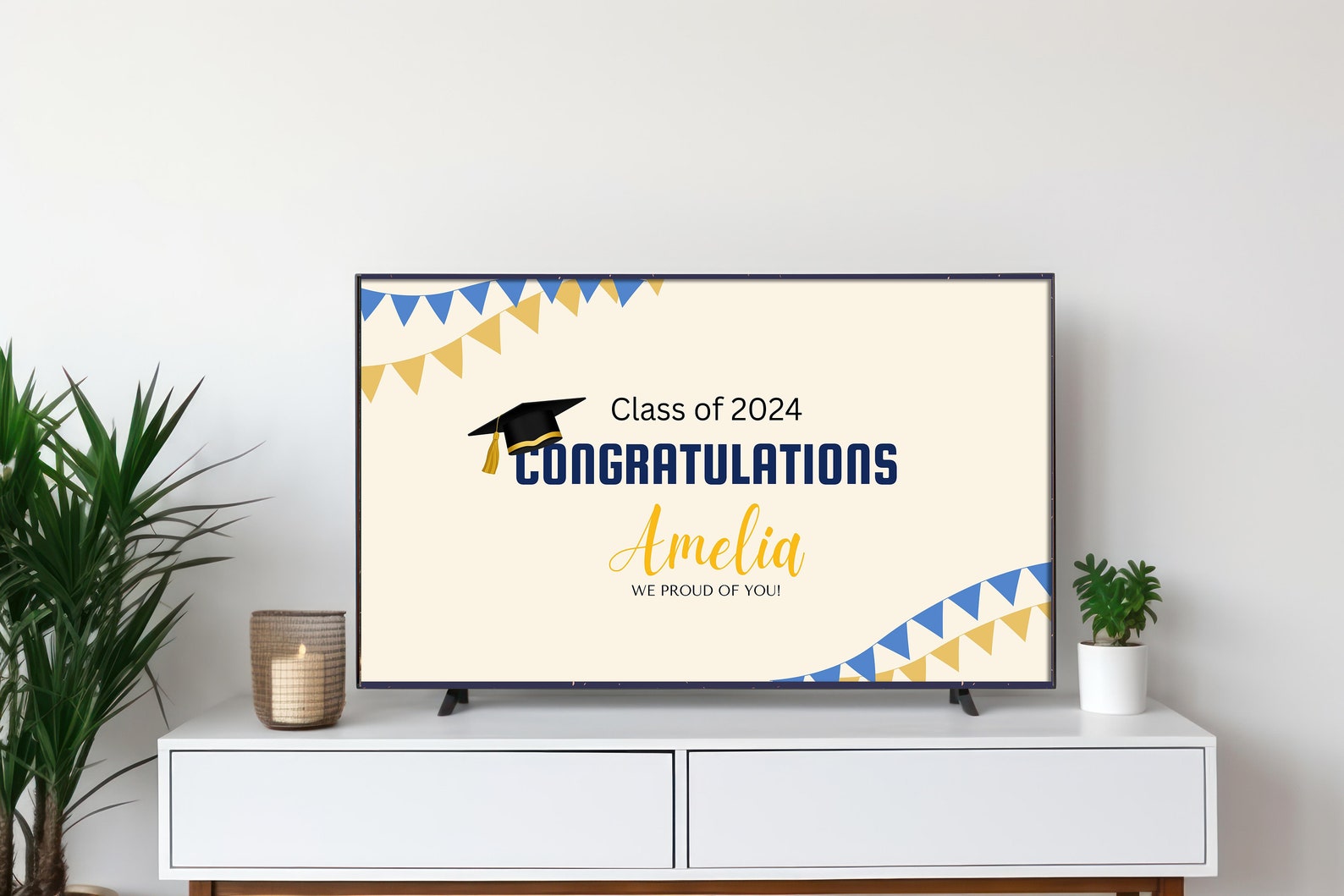 Custom Graduation TV Art, Congratulations Frame Tv Art, Class of 2024 ...