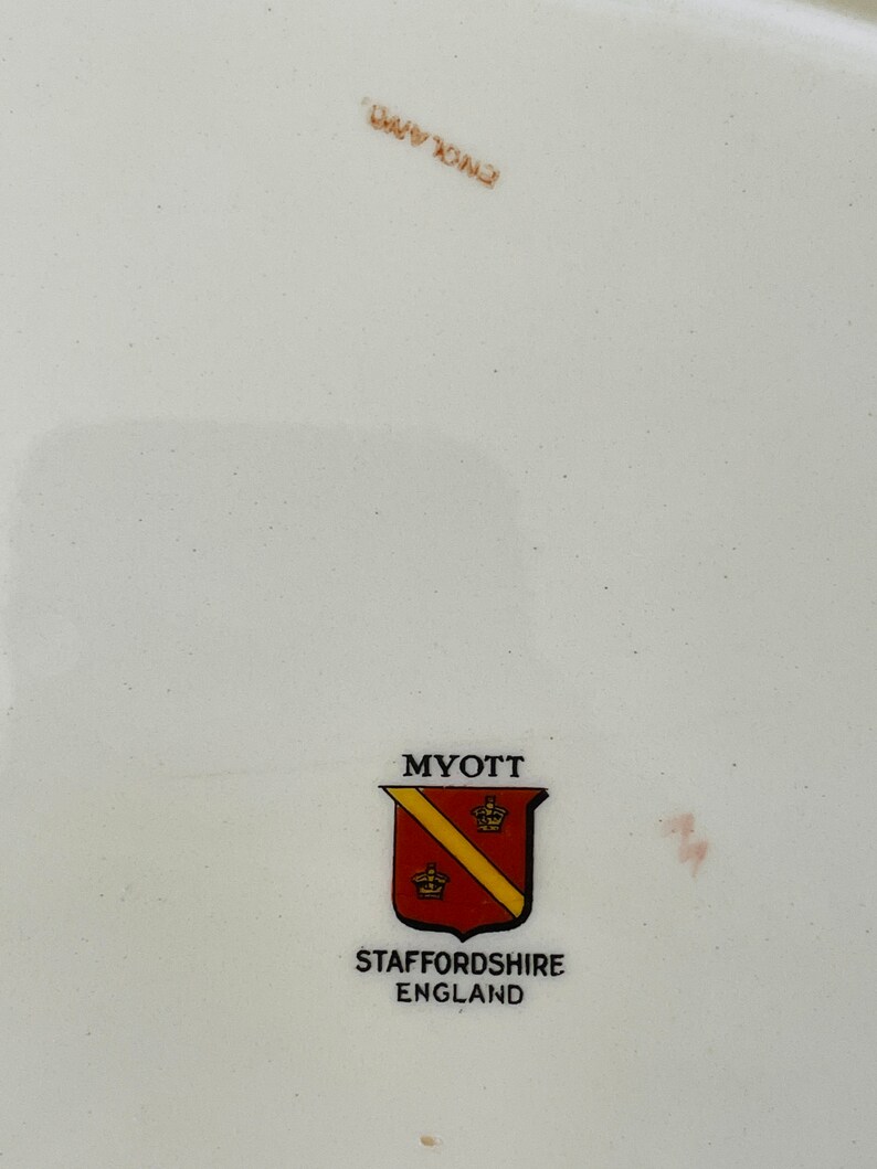 VINTAGE Myott Red Shield Oval Serving Platter, Staffordshire England ...