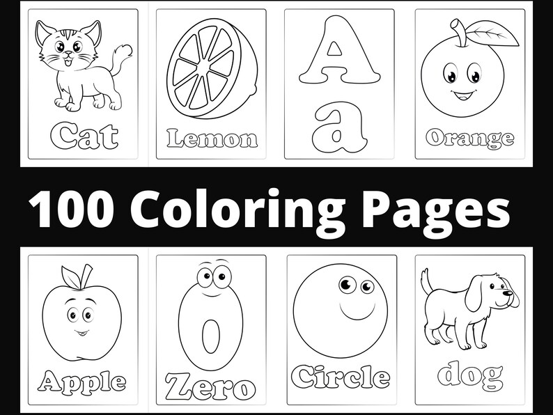 Coloring Pages for Toddlers, Preschool and Kindergarten, Coloring ...