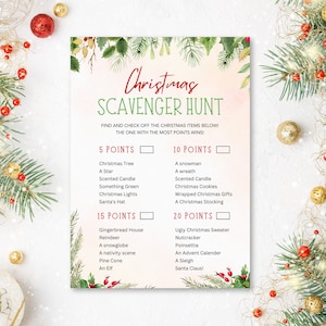 Christmas Scavenger Hunt Christmas Party Game, School Christmas, Office ...