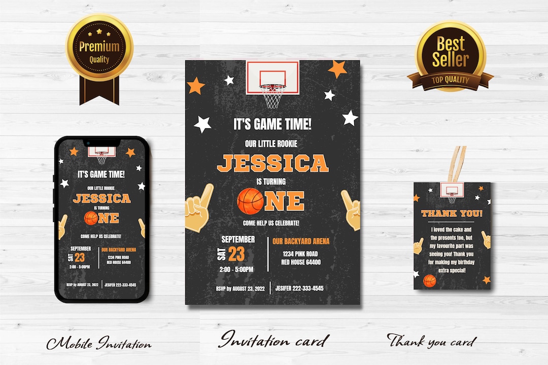 Basketball Birthday Invitation Template Printable, Basketball Birthday ...