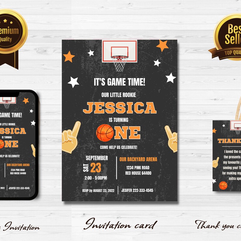 Basketball Birthday Invitations - Etsy