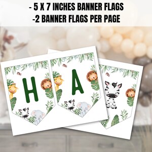 Printable Safari Birthday Banner, Wild One Birthday , Jungle Animals ...