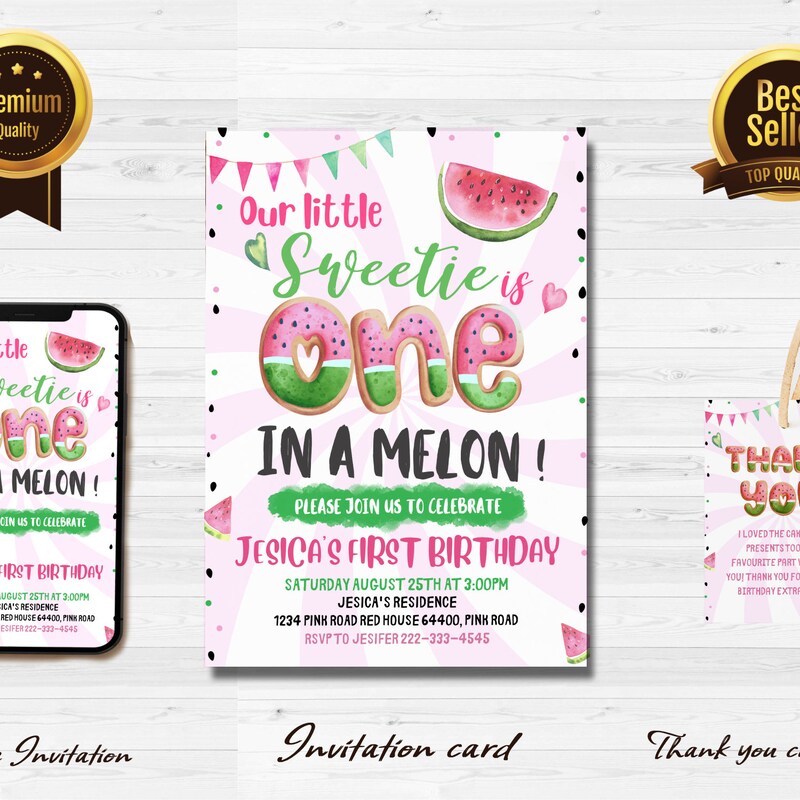 Watermelon Invitation - Etsy