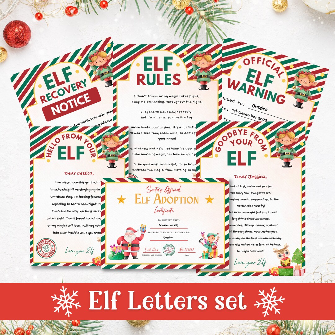 EDITABLE Elf Letters, Elf Welcome Letter, Elf Goodbye Letter, Elf Rules ...