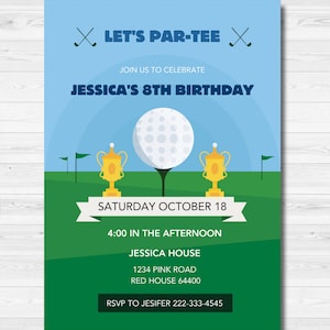 Editable Golf Invitation, Golf Birthday Invitation, Golf Download ...