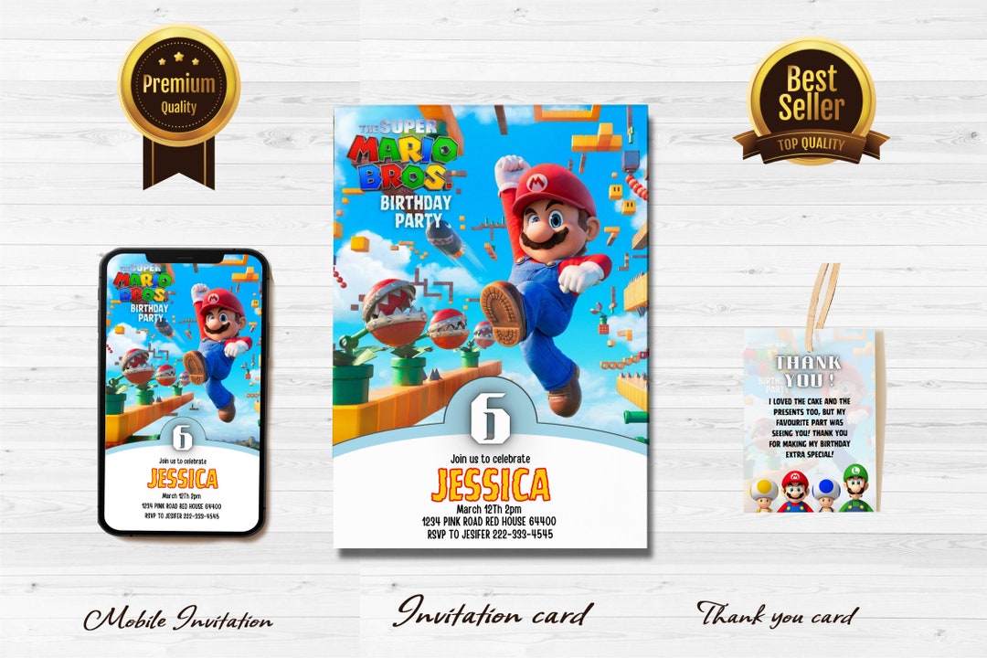 Cartoon Video Game Theme Birthday Invite, Video Game Party Theme ...