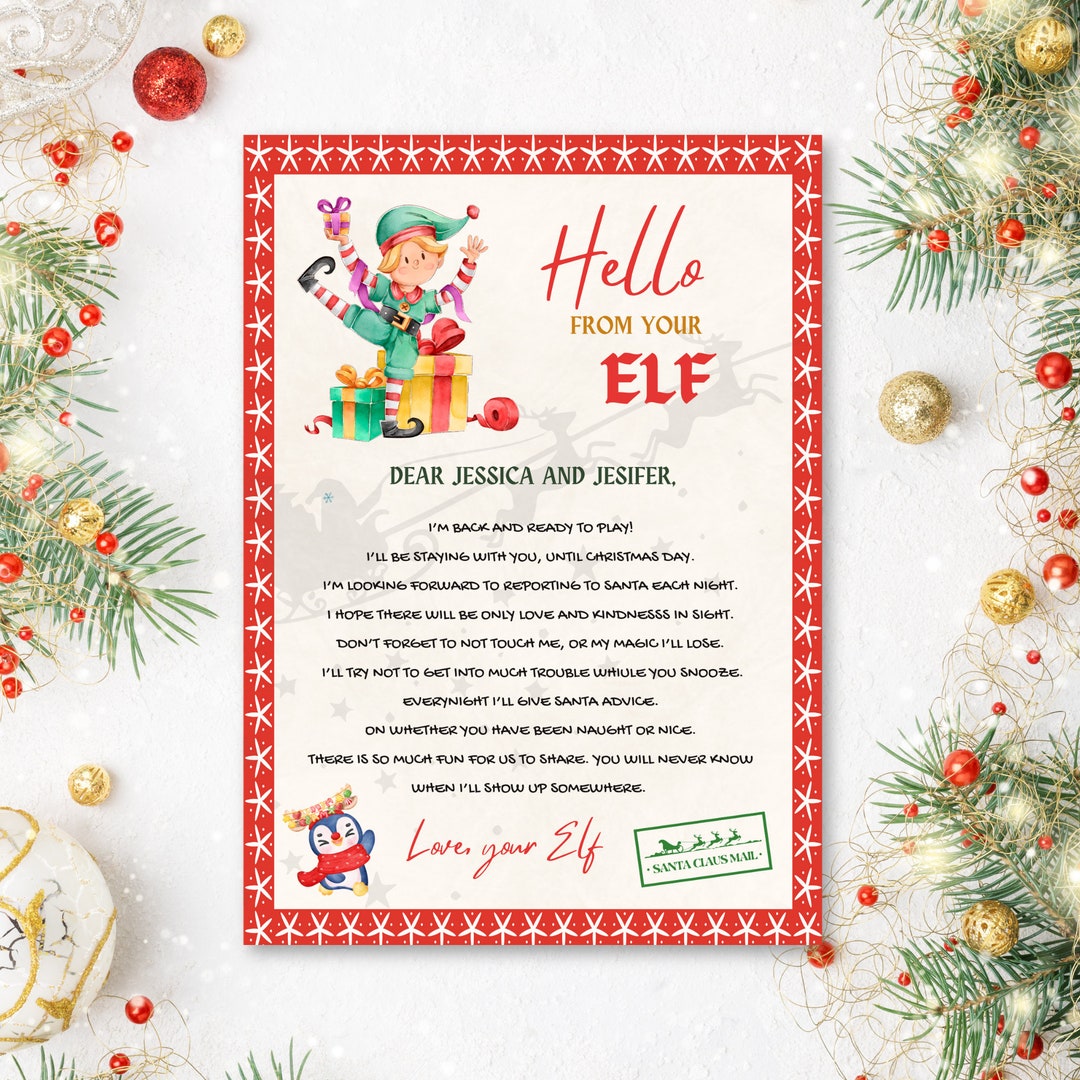 EDITABLE First Time Elf Arrival Letter First Time Elf Visiting Letter ...