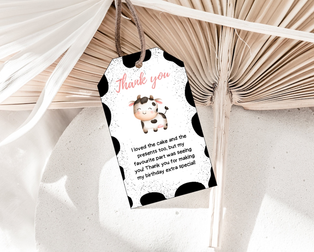 Printable Holy Cow Favor Tags, Holy Cow Party Decorations, Birthday ...