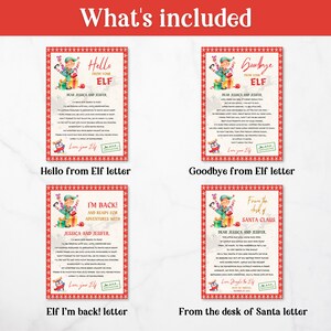 EDITABLE Elf Letter Set, Elf Welcome Letter Arrival Letter, Elf Goodbye ...