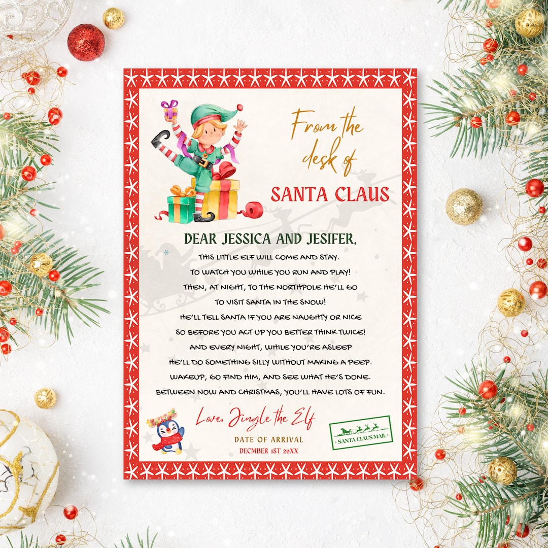 Editable Personalized Letter From Santa Claus From the Desk of Santa ...