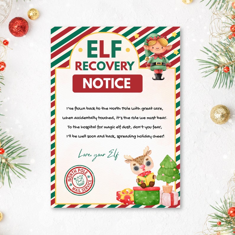 Christmas Elf Recovery Letter If Touched and Lost Magic Elf - Etsy ...