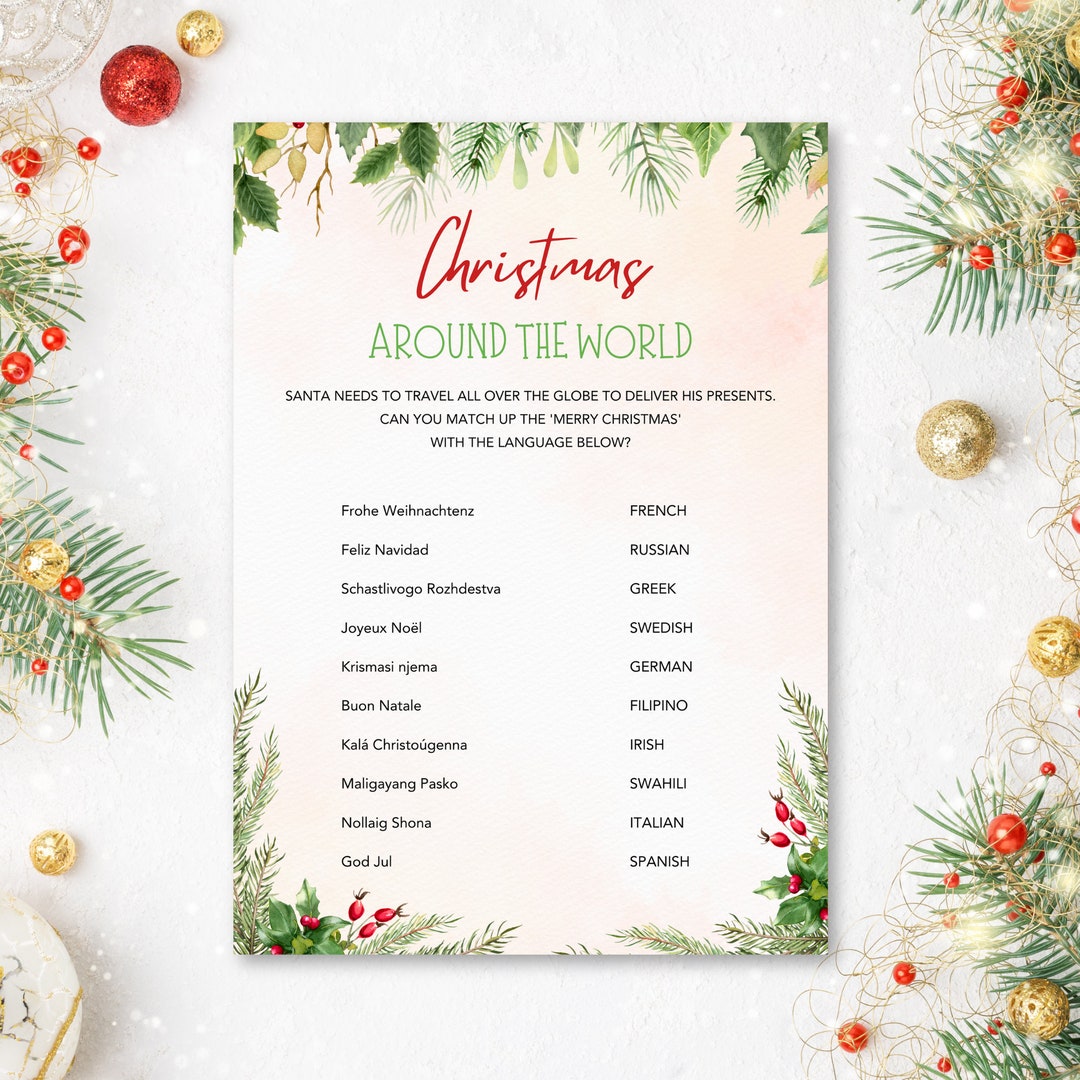 Christmas Around the World Christmas Party Game, School Christmas ...