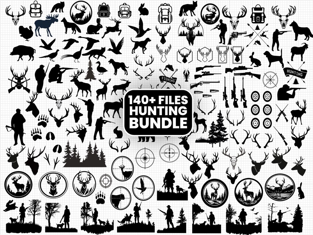 HUNTING SVG Bundle, Hunter Svg, Deer Hunting Svg, Antlers Svg, Hunting ...