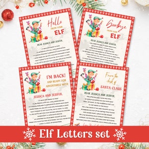 EDITABLE Elf Letter Set, Elf Welcome Letter Arrival Letter, Elf Goodbye ...