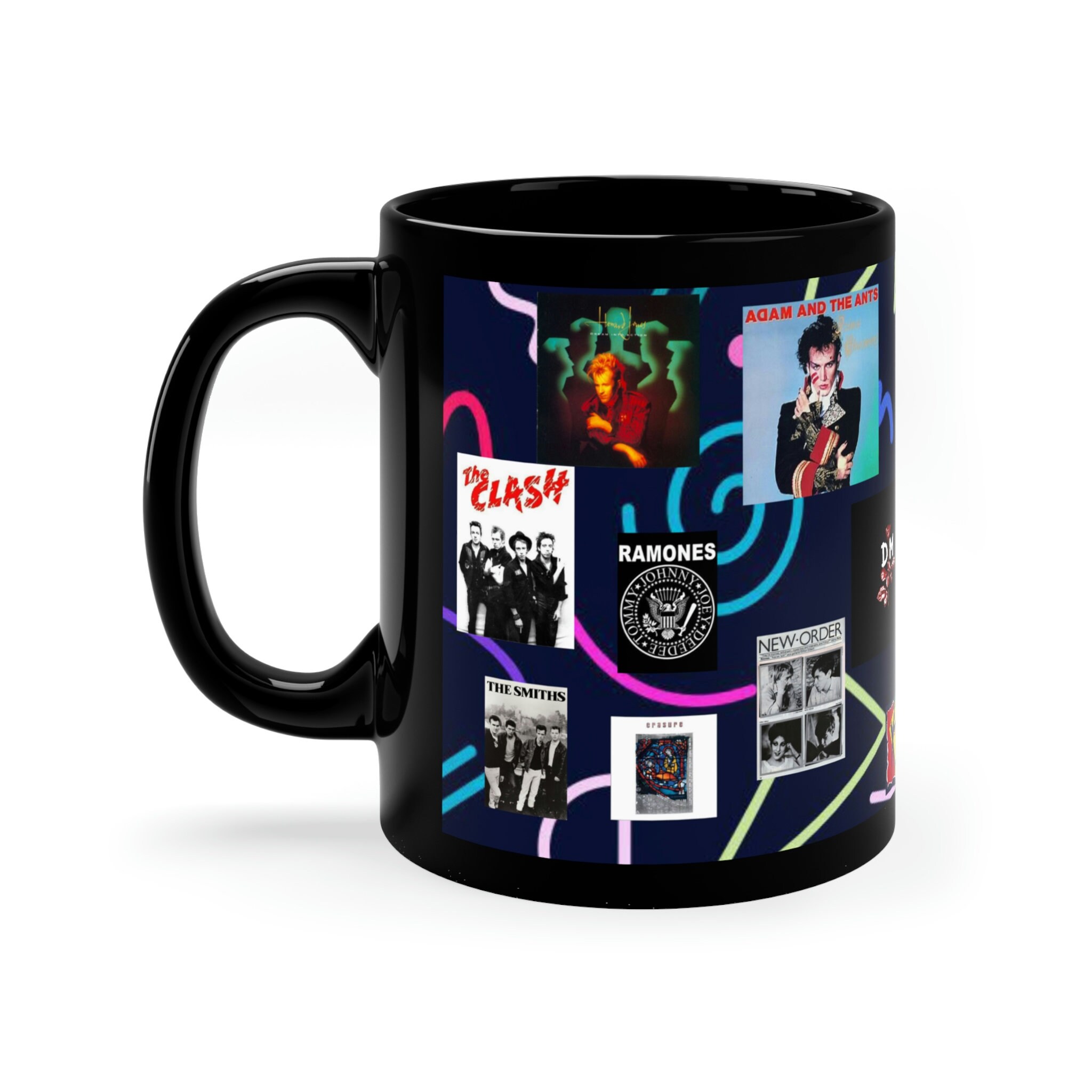 New Wave/ Retro Punk Rock 80's Fan Black Mug - Etsy