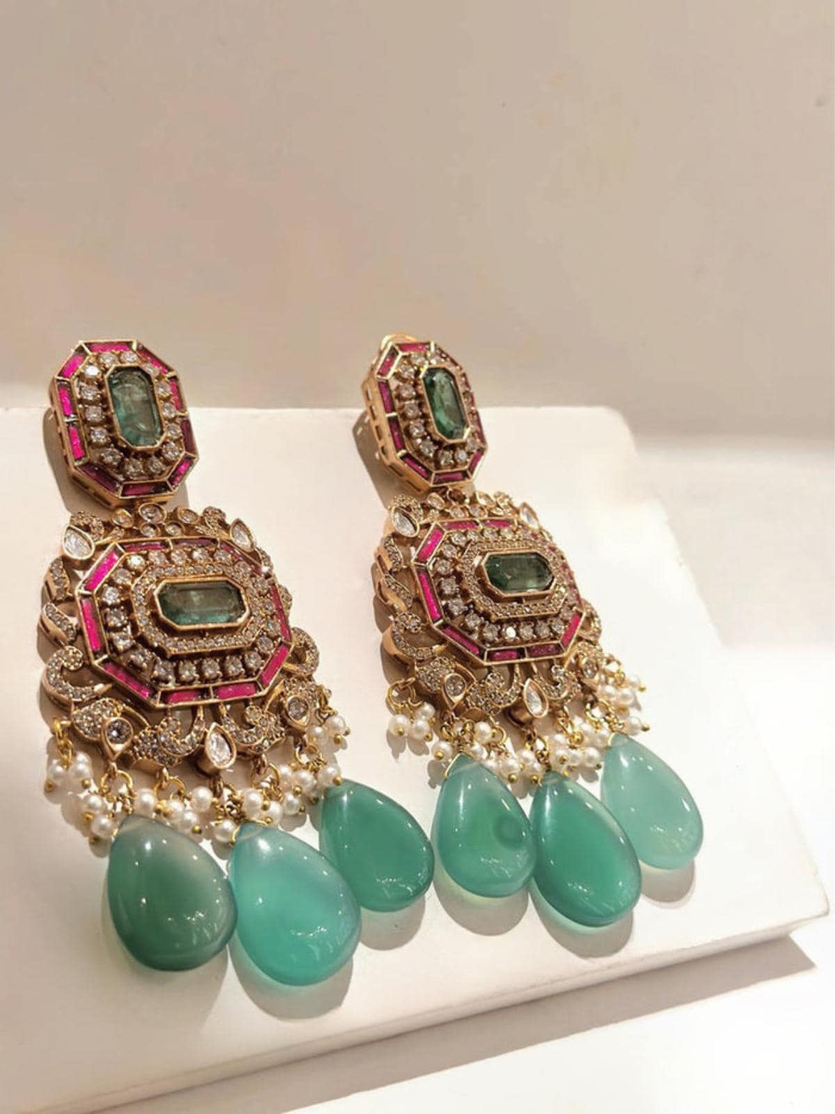 Nita Ambani Inspired Guttapusalu Long Necklace Set Rice Pearls Designer ...