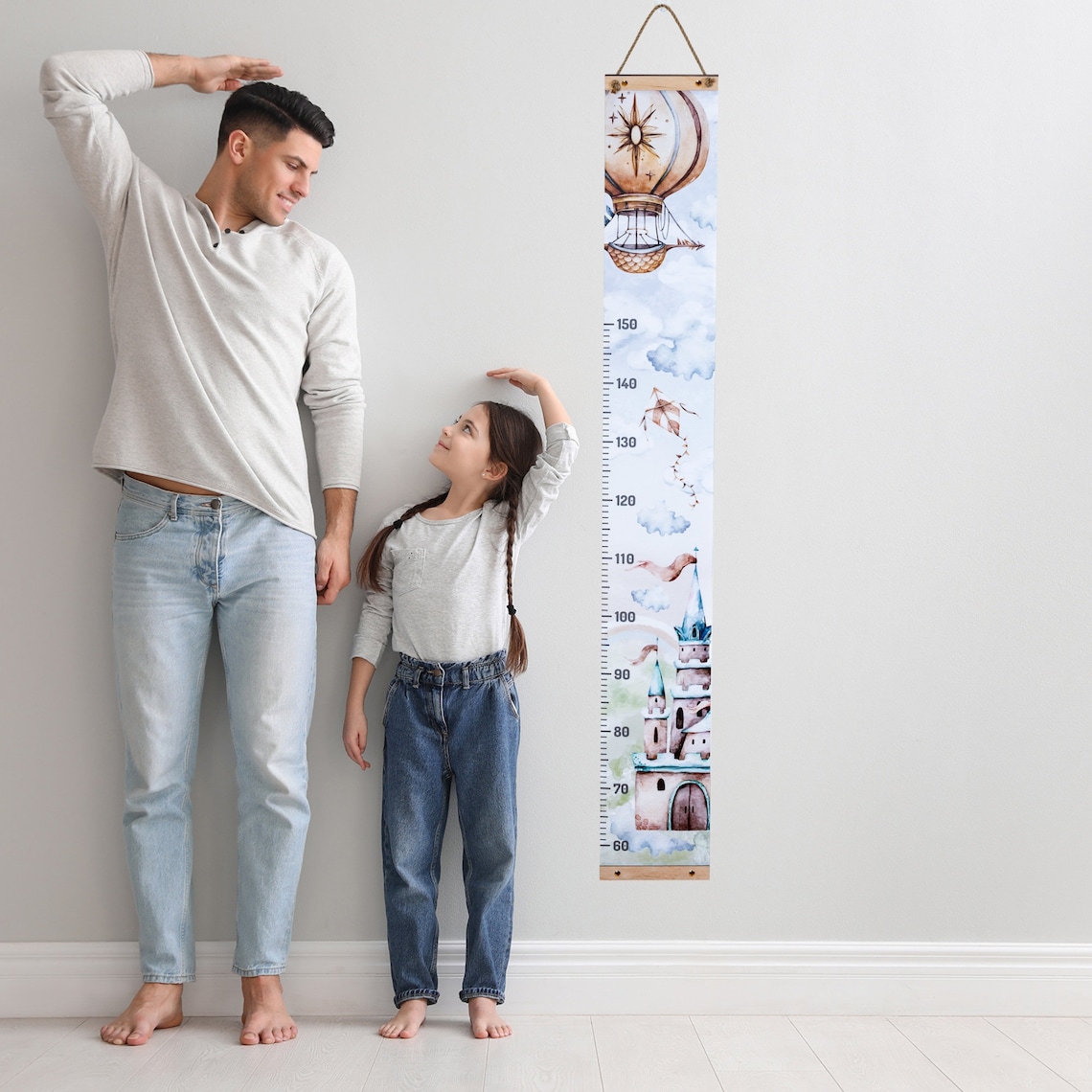 Introducing a Personalized Canvas Growth Chart for Your Little - Etsy